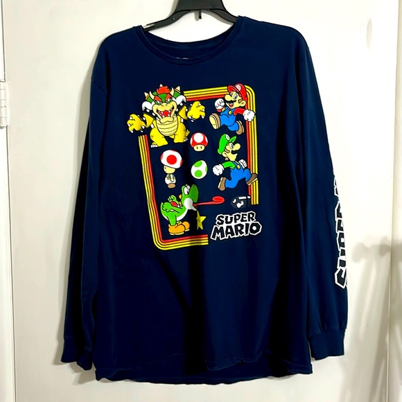 Shirts | Nintendo Super Mario Long Sleeve Graphic Tshirt | Poshmark